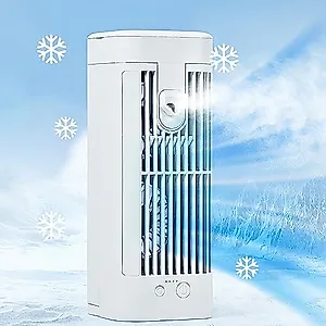 Qiopertar Portable Automatic Remote Head Conditioner USB Personal Mini Conditioner With 3-Speed With Automatic Head Shaking For Home Office Bedroom,Desktop Atmosphere