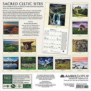 Sacred Celtic Sites 2023 Wall Calendar: And Other Places of Power in Britain and Ireland | 12" x 24" Open | Amber Lotus Publishing