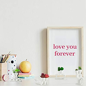 Potchen 4 Pieces Ceramic Air Planters Holder People Head White Cute Table Top Display for Air Plants Lovers DIY Decoration Home Office Holiday (Lovers Style)