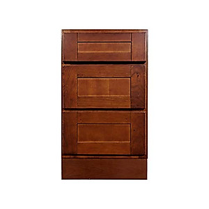 Cherry 18" Elegant Vanity Bathroom Shaker Door Cabinet Drawer Single Sink Base Bath Wall Faucet Vessel Vanities Kitchen Wood Hardwood 18" W x 31.5" H x 21" D of Set