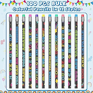 100 Pcs Motivational Pencils Bulk, Fun Inspirational School Pencils for Classroom, Cute Wood Pencils with Encourage Positive Sayings, Back to School Supplies for Kids Student Teacher Classroom Reward