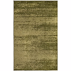 Rugs.com Angelica Collection Rug – 5' x 8' Green Medium Rug Perfect for Bedrooms, Dining Rooms, Living Rooms