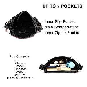 Scarleton Crossbody Bags for Women Travel Bag Purses and Handbags Multi Pocket Shoulder Bag Ultra Soft Faux Leather, H169319 - Navy Blue