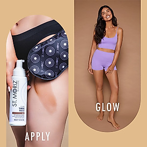 St Moriz Velvet Self Tanning Mitt - Reusable Self Tanner Applicator Glove For Even Self Tan Coverage & Streak Free Finish - Use with Any Self Tanner Mousse, Mist, Lotion - Self Tan Mitt - Pack of 1