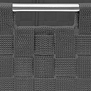 Sorbus Storage Box Woven Basket Bin Container Tote Cube Organizer Set Stackable Storage Basket Woven Strap Shelf Organizer Built-in Carry Handles (Gray)