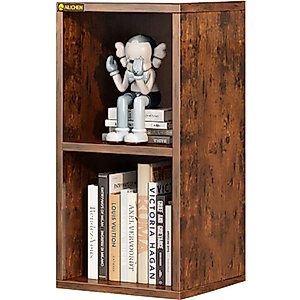ALISENED Cube Shelf, Modern Small Spaces Storage Organizer Bookcase Display Rack for Bedroom, Library, Living Room, Home, Office Decor, Brown