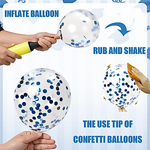 2024 graduation party decorations, 70pcs graduation balloons blue and white graduation decorations for college high school class of 2024 congrats grad party decor