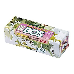BOS Amazing Odor Sealing Disposable Bags, for Pet Waste (for small dogs) or Any Sanitary Product Disposal - Durable and Unscented[Size: XXS, Color: White] (200 count, Pack of 1) (200 Bags)