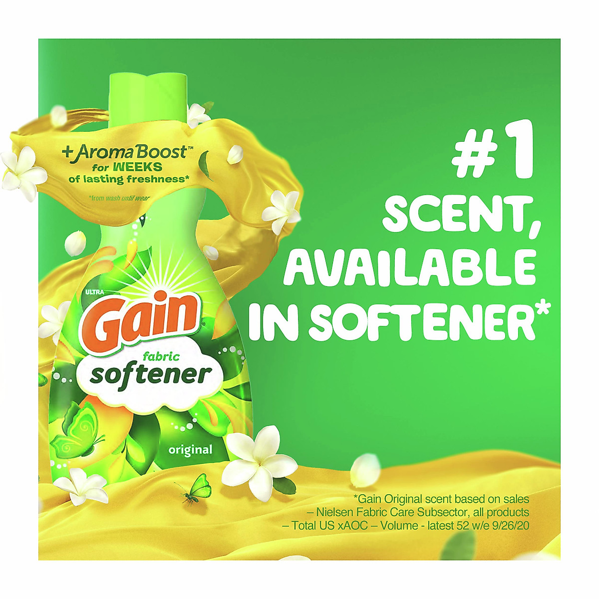 Gain Liquid Fabric Conditioner, Original Fabric Softener, 12 loads, 10 fl oz (Pack of 12)