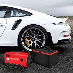 Air Compressor Bag Compatible with Craftsman V20 Tire Inflator (CMCE520B). Tire Inflator Case Travel Carrying Storage Holder Portable Organizer for Craftsman 20v Batteries and Charger (Box Only)
