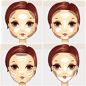 MEICOLY Cream Contour Stick Trio,Bronzer Highlighter Stick,2 in 1 Double Head Facial Repair Concealer Stick,3D Body Makeup Shading Trimming Stick,Smooth Gliding Face Illuminator Makeup,6 Colors