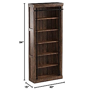 Martin Furniture Fully Assembled Avondale Bookcase, Brown