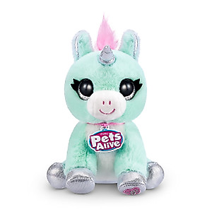 Pets Alive Pet Shop Surprise Unicorn Toys by ZURU - Interactive with Electronic 'Speak & Repeat' Animal Playset Unicorn Gifts for Girls and Kids (Series 2)