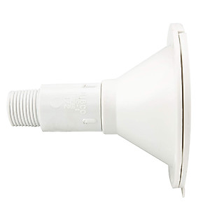 RecPro RV Exterior Spray Port Hook-Up Connector | Optional Hose with Sprayer or Quick Connector | RV Exterior Shower Port (White, Port Only)
