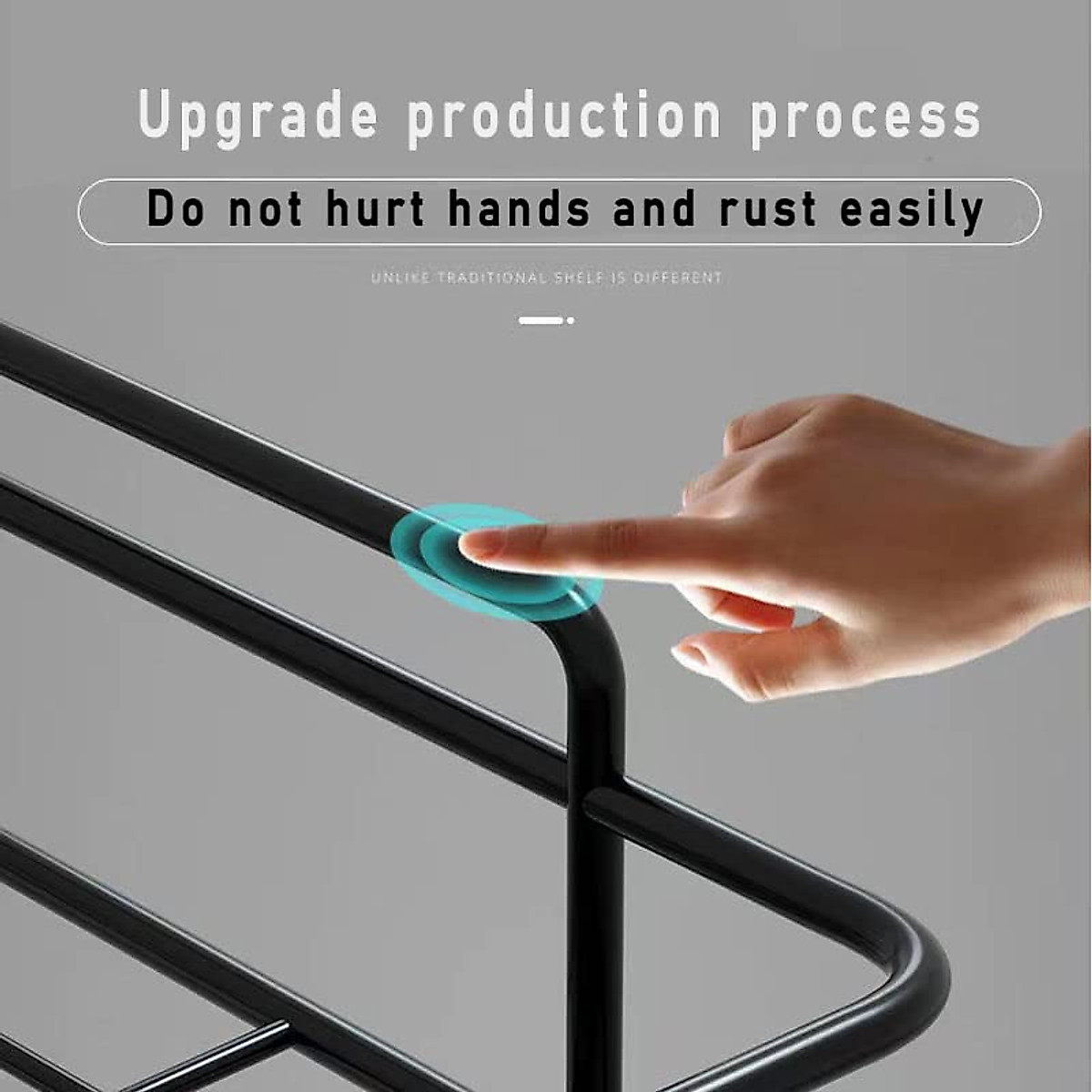 Fujampe Shower Caddy, Rustproof 304 Adhesive Shower Organizer Shelf Bathroom Shelf Storage Organizer No Drilling Kitchen Storage Rack Wall-Mounted for Bathroom, Dorm and Kitchen