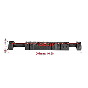 2pcs Table Football Counter 10 Numbers Scoring Score Counter Indicator for Standard Foosball Tables(Black)