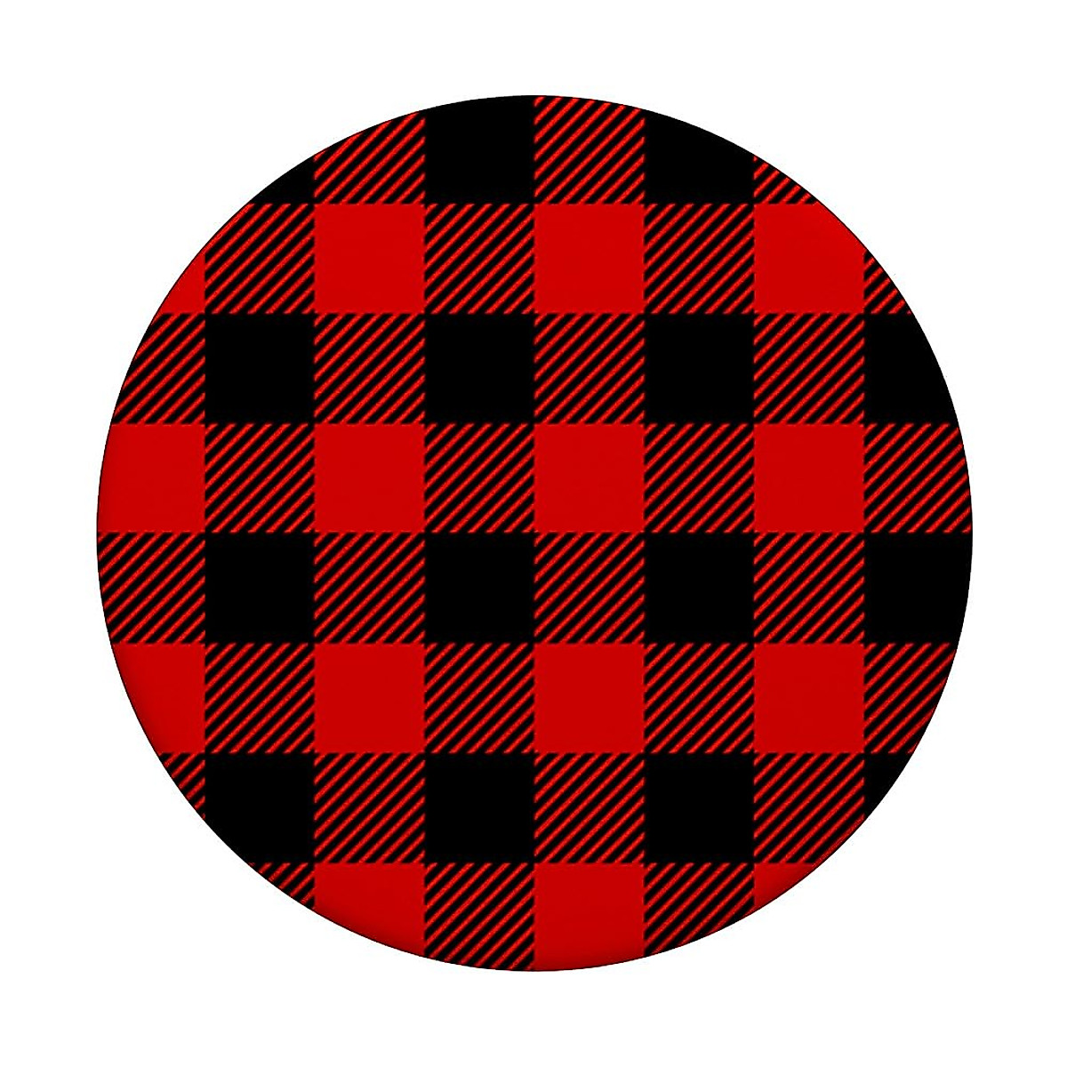 Red Black Checkered Gingham Buffalo Plaid PopSockets Standard PopGrip
