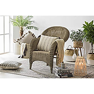 Creative Co-Op Woven Bamboo Floor Baskets with Wood Legs (Set of 3 Sizes)