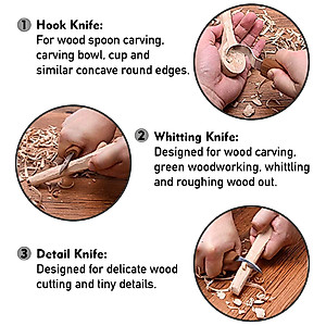 PPI Wood Carving Tools 10 in 1 Wood Carving Kit Whittling Kit - Includes Whittling Knife, Detail & Hook Knife, Cut Resistant Gloves & Carving Knife Sharpener – Woodworking Kit – Whittling Knives Kit