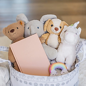 Promptly Journals, A Complete Childhood History: From Pregnancy to 18 Years Old (Country Peach, Orange, Leatherette) | Baby Book and Pregnancy Journal | Baby Memory Book