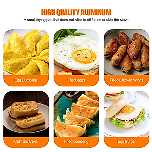 YCWF 7 Holes Egg Frying Pan, Mini Pancake Maker,Aluminum Non Stick Fried Eggs Cooking Pan Burger Mold Kitchen Cookware Household Tool for Home Breakfast