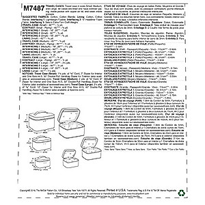 McCall Patterns Travel Cases in Three Sizes Sewing Pattern