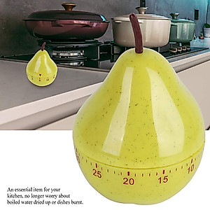 Cute Timers, 2pcs Kitchen Timers for Cooking, 60minutes Mechanical Cooking Timer Mini Pear Fruit Shape Kitchen Timer Cartoon Reminder Alarm Clock Time Manager for Learning Baking Exercise