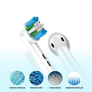 Toothbrush Heads for Oral B Braun Replacement Heads, Professional Electric Toothbrush Heads, Precision Clean Brush Heads Refill Compatible with Oral-B 8000/Pro 9600/1000/ 3000/5000/7000 (EB25XA)