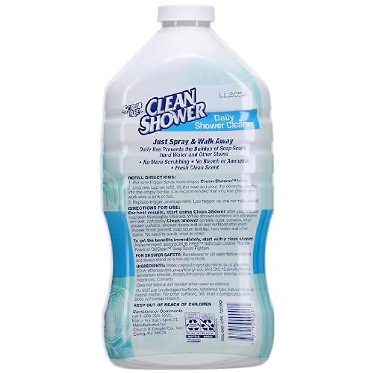 Clean Shower Daily Shower Cleaner Refill 60oz (Packaging May Vary)