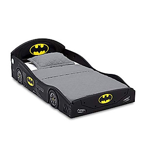 DC Comics Batman Batmobile Car Deluxe Toddler Bed with Attached Guardrails