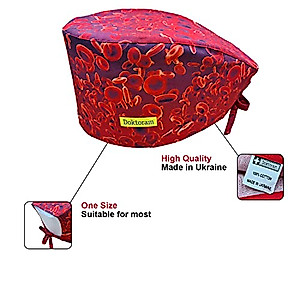 A Striking and Fashion-Forward Headwear with a Bold Skull Design and Red Platelet Accents