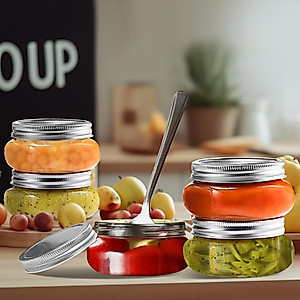 CHGShine Wide Mouth Mason Jar 8 oz for Pickling, Shea Butter Body Butter, Canning, Candles, Fruit Preserves, Jam or Jelly - Glass jar with Lids 8pc