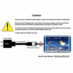 Ferwooh Nextion 3.5'' Display NX4832T035 Resistive Touch Screen HMI TFT Smart Module LCD