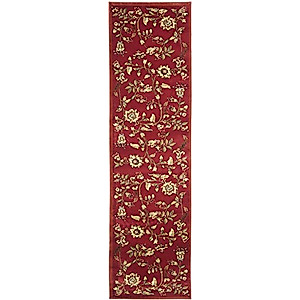 SAFAVIEH Lyndhurst Collection 2'3" x 8' Red / Multi LNH552 Traditional Floral Non-Shedding Living Room Entryway Foyer Hallway Bedroom Runner Rug