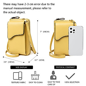 myfriday Small Leather Shoulder Bag, Crossbody Bag CellPhone Wallet Purse Lightweight Crossbody Handbags for Women