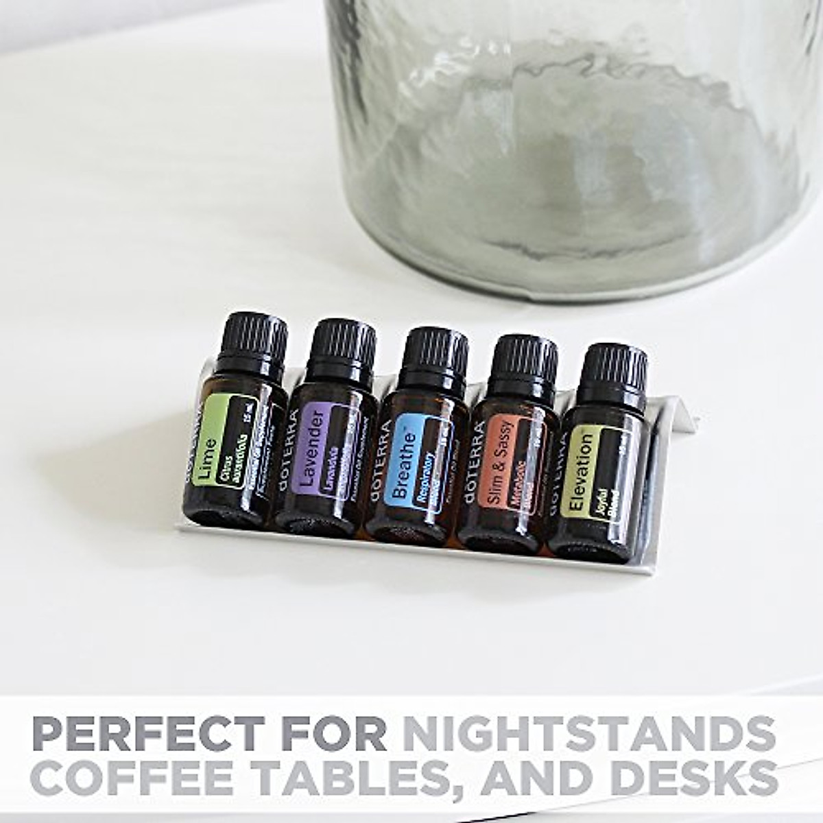 Simply Shelf Essential Oil Storage Organizers - 3pc Expandable Set - Essential Oil Holders for Drawer Storage & Tabletop Display - Holds 15 Oil Bottles (5 & 15mL)