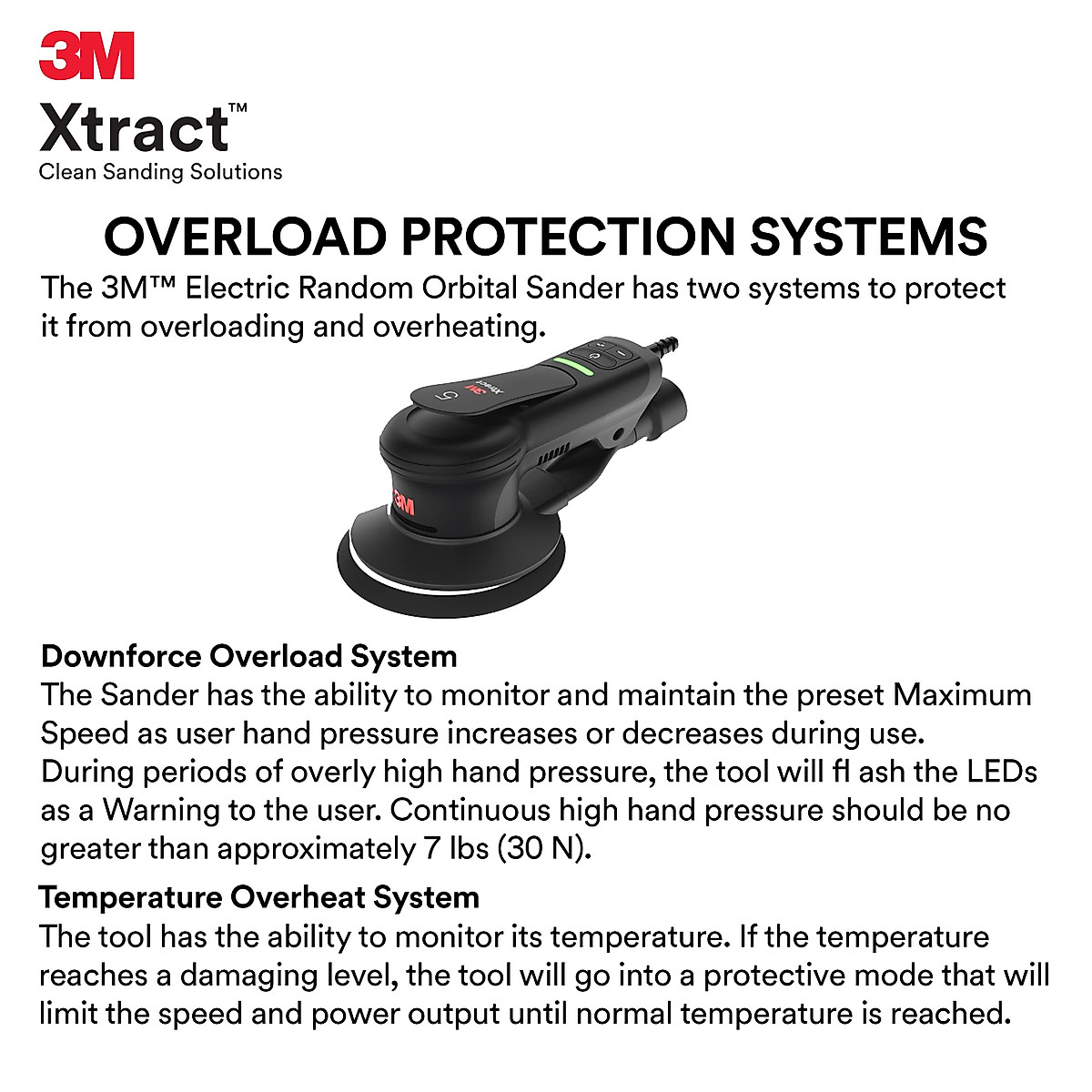 3M Xtract Electric Random Orbital Sander, Ergonomic and Lightweight ROS, 88758, 5 in, Central Vacuum, 3/16 in Orbit, 110V, 350W Motor, Metal Fabrication, Woodworking