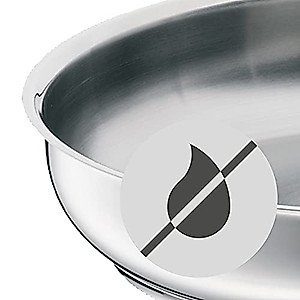 WMF Frying pan uncoated Ø 20cm Profi Made in Germany Pouring Rim Stainless Steel Handle Cromargan Stainless Steel Suitable for Induction Dishwasher-Safe