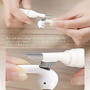 Bluetooth Earbuds Cleaning Pen, Multifunction Earphones Cleaner,in-Ear Headphones Cleaning Dust Removal Brush Pen, for Cleaning The Earwax,Dust in Bluetooth Headset Box,Camera and Mobile Phone