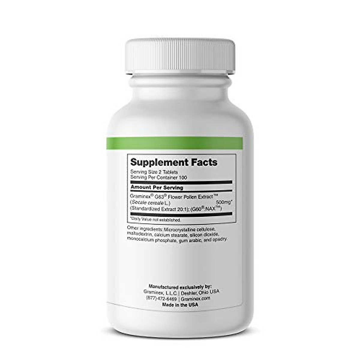 Graminex PollenAid Prostate Supplement: All Natural Prostate Support for Bladder Control & Urinary Tract Health, Rye Pollen Extract Made in USA, 200 Tablets