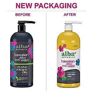 Alba Botanica Hawaiian Detox Body Wash, Anti-Pollution Volcanic Clay, 32 Oz