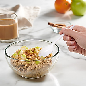 Pantry Value [400 Count] Lightweight White Plastic Tea Spoons - Disposable Cutlery for Parties, Events, and Dinner (Formerly Comfy Package)