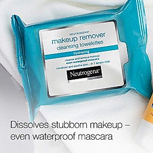 Neutrogena Makeup Remover Cleansing Towelettes, Daily Face Wipes to Remove Dirt, Oil, Makeup & Waterproof Mascara, 25 ct. (Pack of 3)