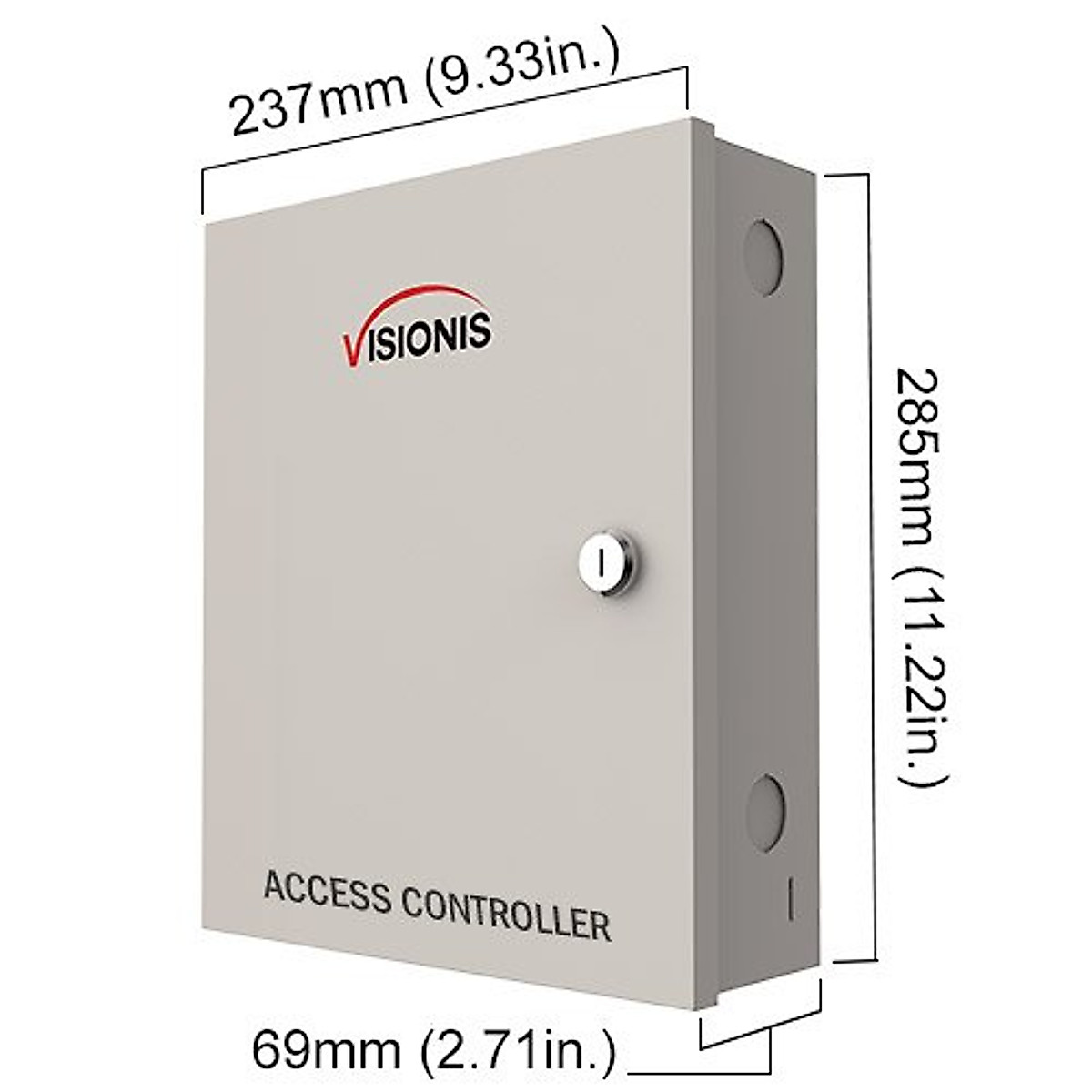 Visionis FPC-7298 Four Door Access Control System for 4 Doors Inswing Door 600lbs MagLock Time Attendance TCP/IP Wiegand Controller, Black RFID Card Reader and Keypad, 10,000 Users Software Kit