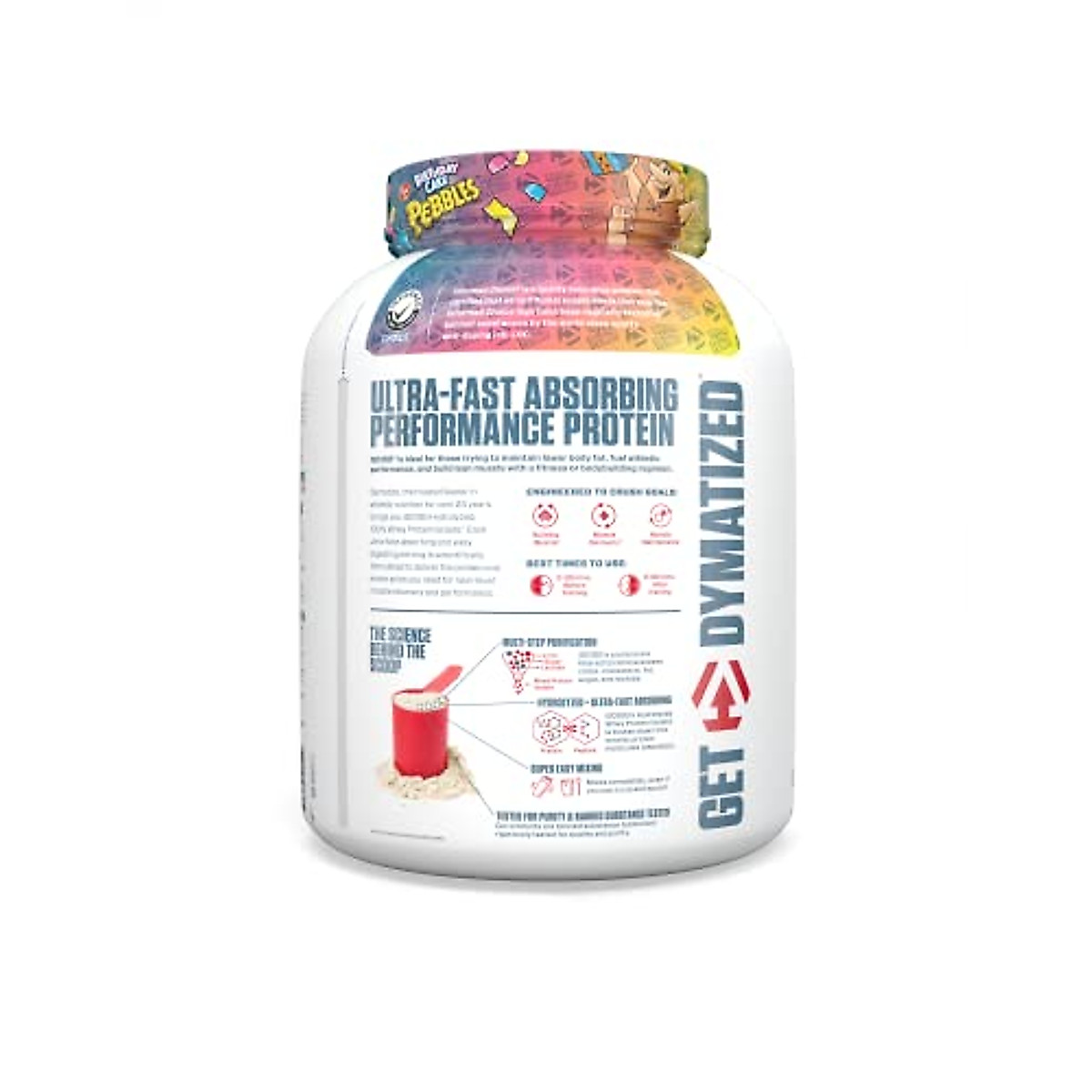 Dymatize ISO100 Hydrolyzed Protein Powder, 100% Whey Isolate Protein, 25g of Protein, 5.5g BCAAs, Gluten Free, Fast Absorbing, Easy Digesting, Birthday Cake, 5 Pound