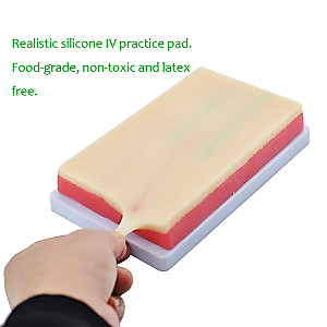 IV Training Kit, Phlebotomy Practice Kit with Needles, Venipuncture IV Injection Training Pad Starter Kit Blood Draw Practice kit for Nursing Student Medical Education