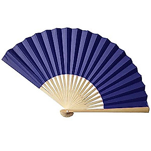 RAZZUM Decorative Folding Fans Solid Hand Held Paper Fans Bamboo Folding Fans Handheld Folded Fan for Party Hand Fan Cool Bamboo Flower Personalized Fan (Color : Grey)