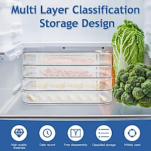 Sibosen Deli Meat Containers for Fridge and Refrigerator Organizing, With Lids - Bacon Cheese Container