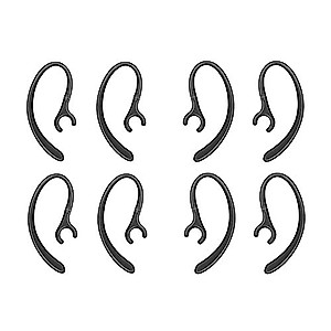 Zotech Replacement 8 Pack Ear Hooks Universal Small Clamp Loop Clip for Plantronics, Samsung,Motorola,LG, Jabra & Many Other Bluetooth Headset (Black)