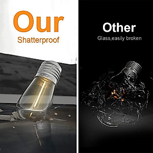 SUNAPEX S14 LED Replacement Bulbs ONLY Compatiable 48-96 FT Solar String Lights, DC 3V Low Voltage 2700K Warm White Weatherproof E26 Screw Base Non-dimmable